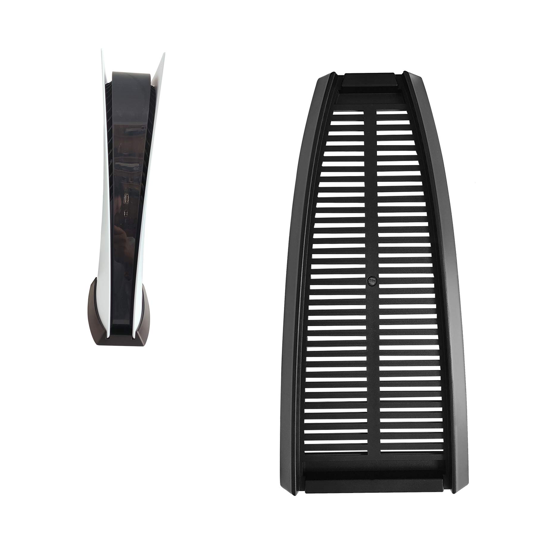 Vertical Stand Holder for PS5 Digital Edition, Stand Cooler for Sony Playstation 5 DE Console with Built-in Air Vents and Non-Slip Feet