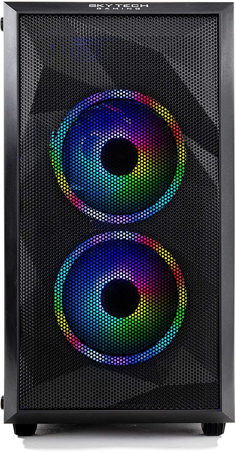 Skytech Chronos Mini Gaming PC Desktop - Intel Core-i7 9700KF 3.6GHz, RTX 2060 6GB, 16GB DDR4 3000, 1TB SSD, AC WiFi, Win 10 Home, Black