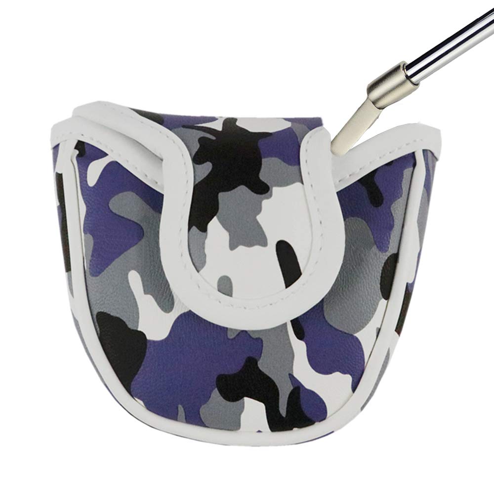 VOKOLY 1pc PU Waterproof Golf Club Putter Sleeve Suitable for Sports Protective Equipment Camouflage Purple(TA03P-1)