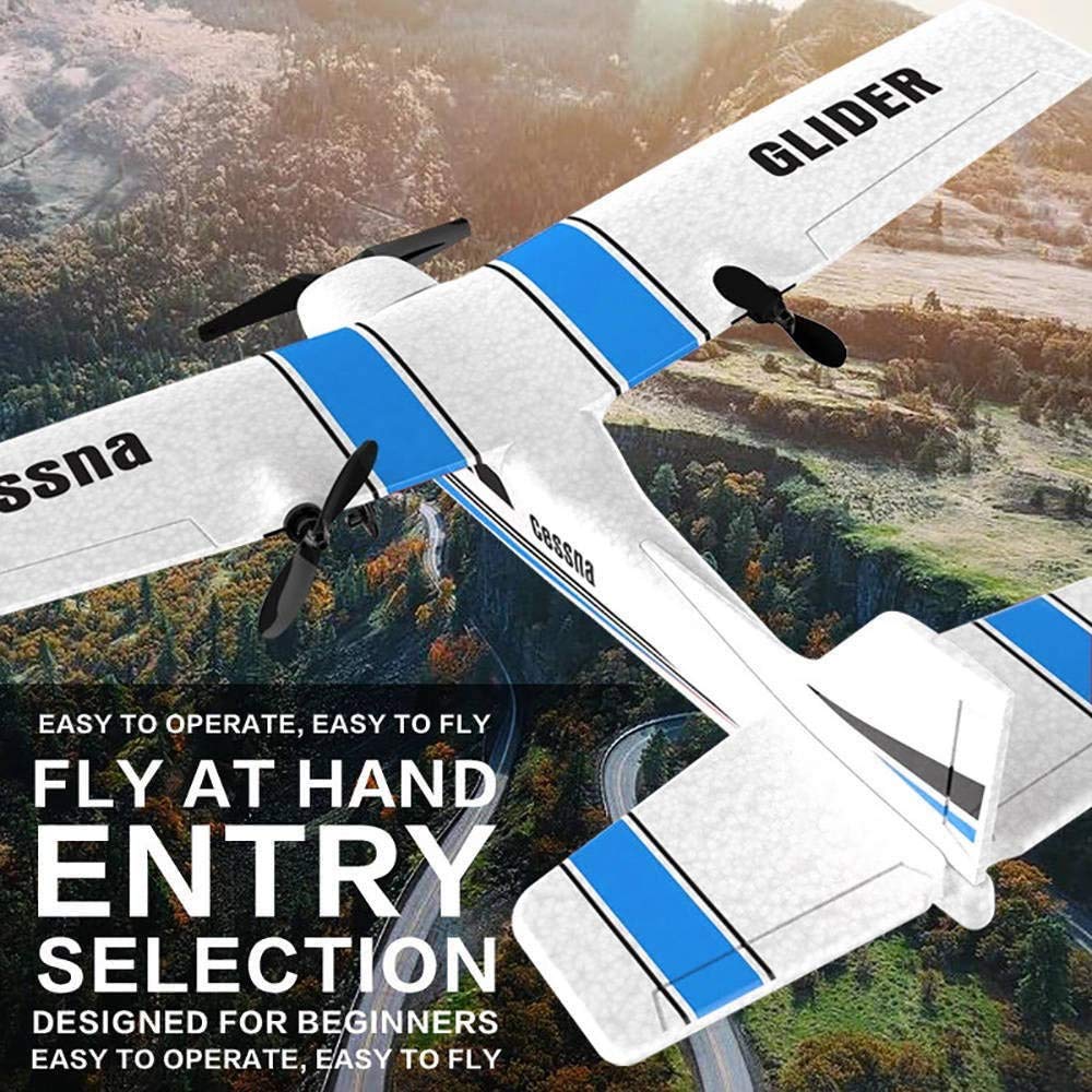 RC Plane, 2 Channel Remote Control Airplane Ready to Fly, RC Airplane Built in 3-Axis Gyro, Easy to Fly Remote Control Plane for Kids Boys Adult Beginner
