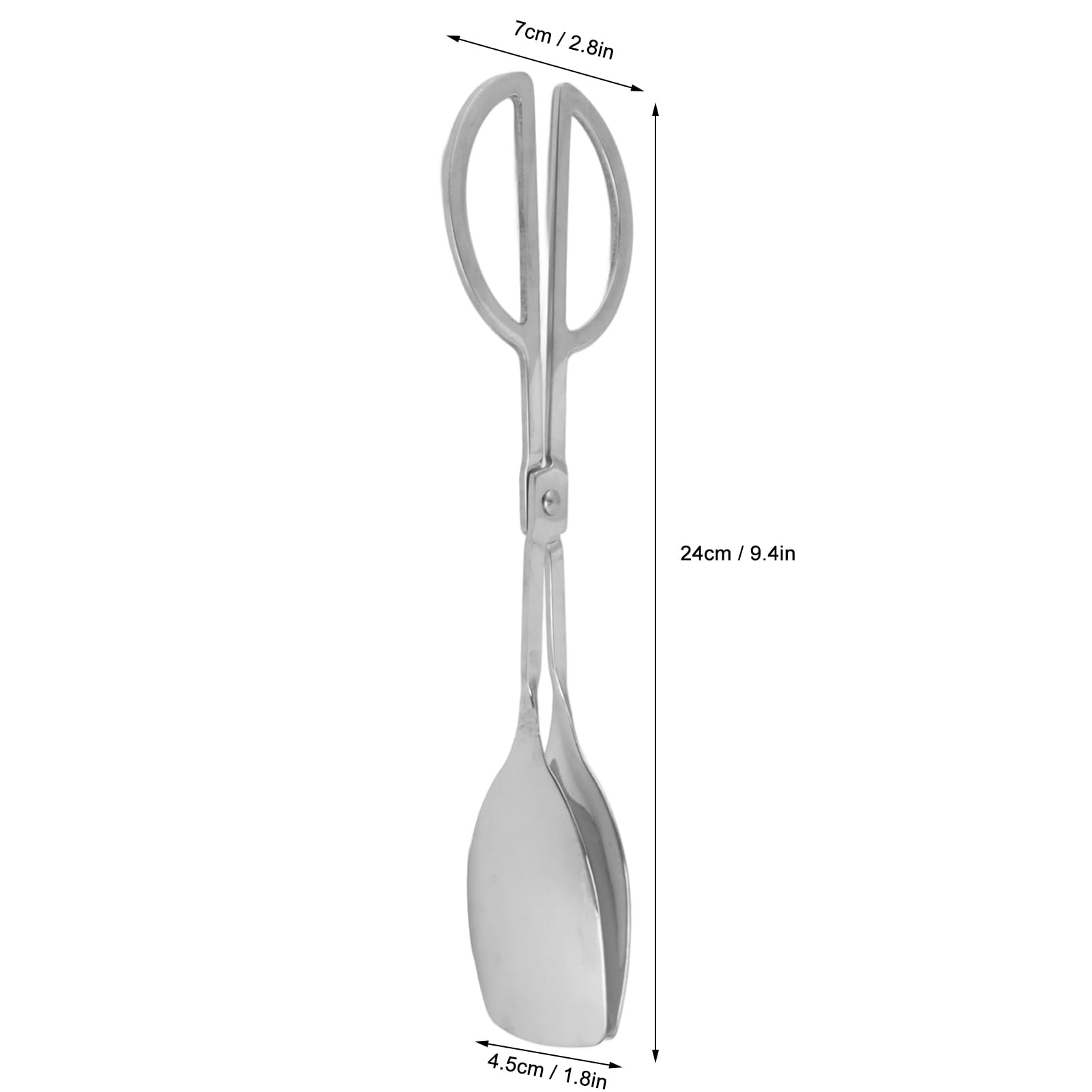 Serving Tongs, 201 Stainless Steel Comfortable Grip Food Tong, Multi Purpose Practical Light Weight Serving Utensils for Home Kitchen(Cup clamp)