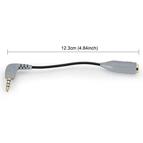 ULBRE TRS to TRRS Adapter 3.5mm Microphone Audio Adapter Cable for iPhone Android Smartphones and Tablets