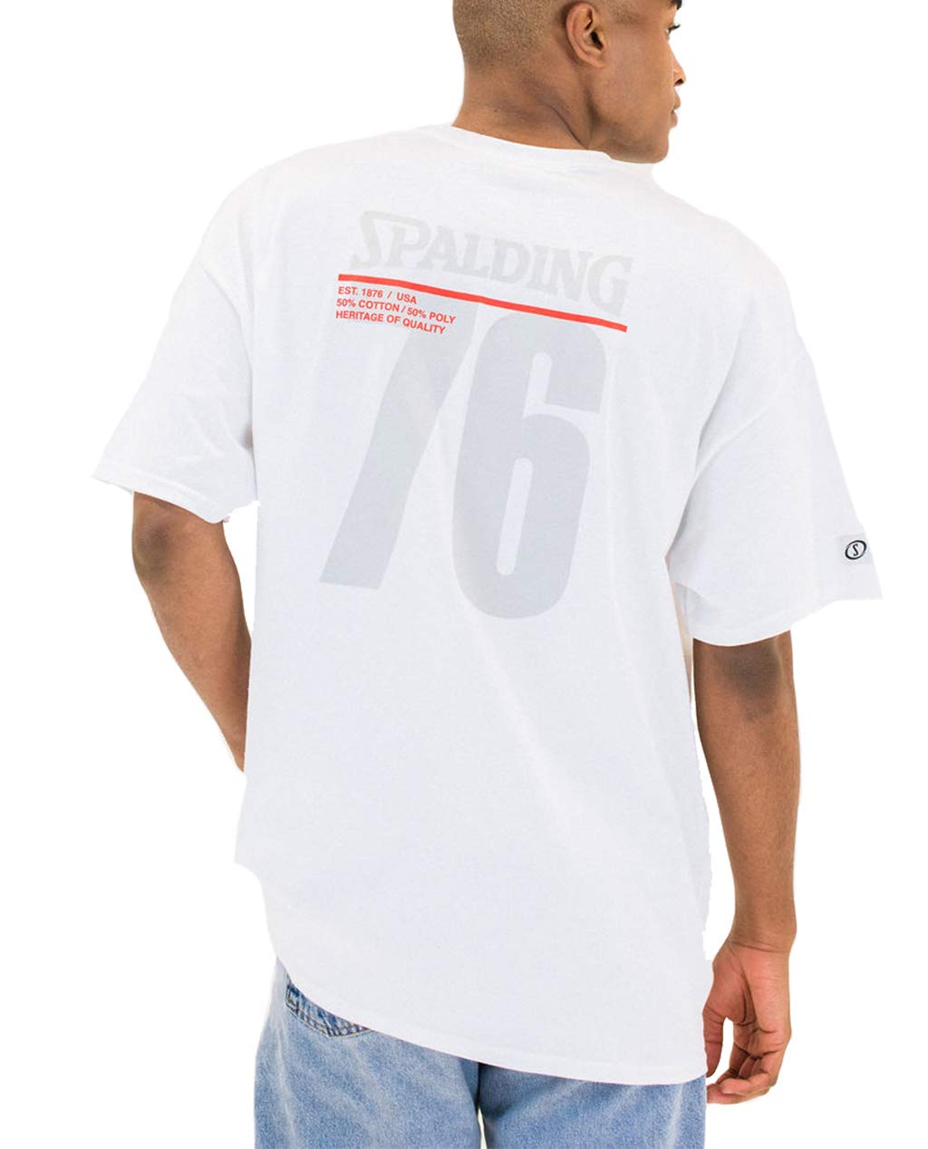 Spalding Men's Varsity Crew Neck T-Shirt White