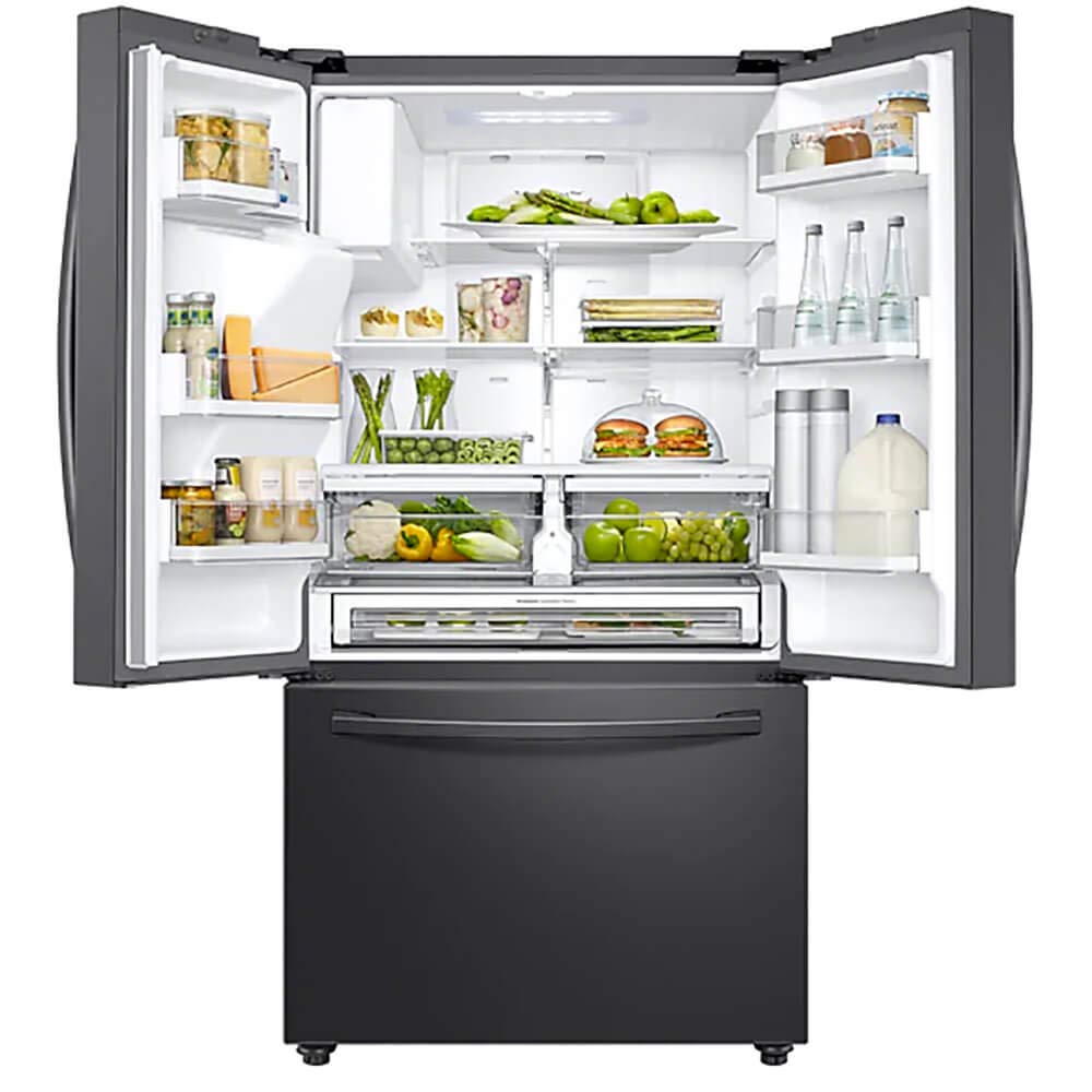 SAMSUNG RF23R6201SG 23 cu. ft. 3-Door French Door, Counter Depth Refrigerator with CoolSelect Pantry(TM) in Black Stainless Steel