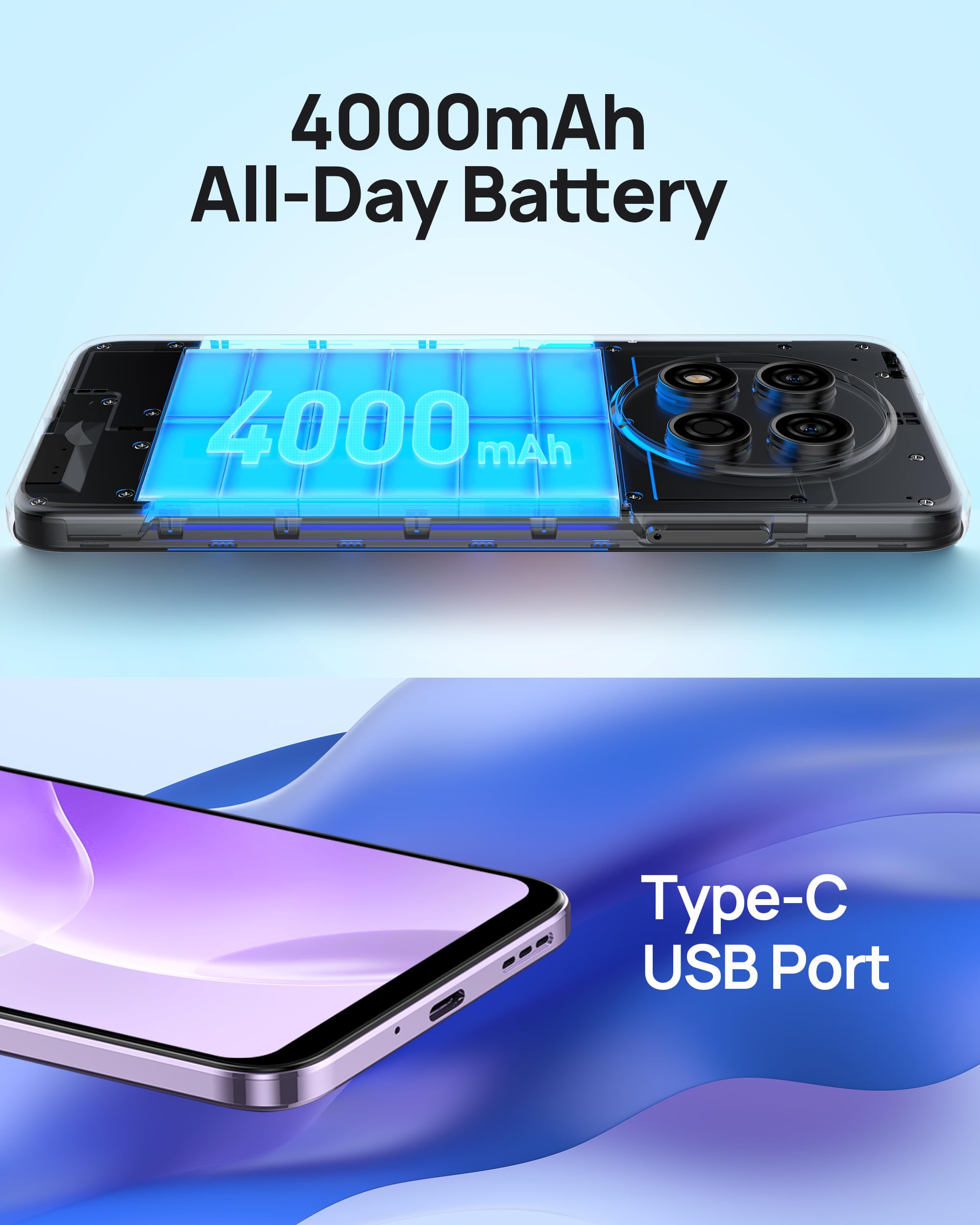 Ulefone Unlocked Smartphones, Note 15 Android 10, Dual Sim Unlocked Cell Phones, Dual Rear Camera, Triple Card Slots, 5.5" Waterdrop Full-Screen Phones, 2700mAh, US Version - Green