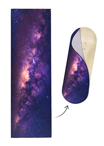 Teak Tuning Fingerboard Deck Graphic, Galaxy - Adhesive Graphics to Customize Your 35mm - 110mm Long, 35mm Wide, 0.2mm Thick - Waterproof Vinyl - Includes Mini File