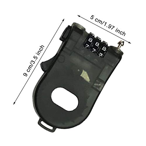 Zerlibeaful x 2mm 100cm Cycling Bicycle U-Lock Bikes Scooter Luggage Security Sport Bike Accessories Bike Helmet Headlight (Black, One Size)