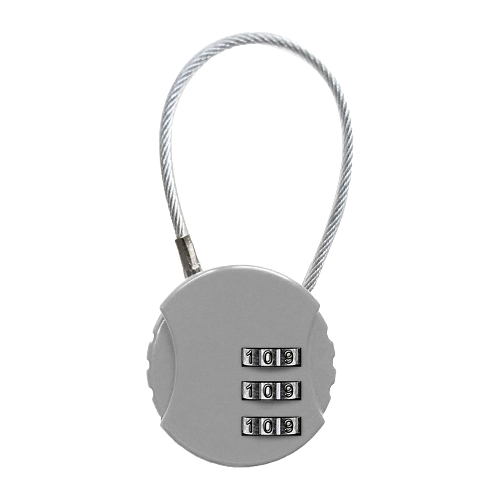 Zerlibeaful Combination Padlock 3 Digit Security Lock Travel Outdoor School Bag Lockers Bicycle Mens (Grey, One Size)