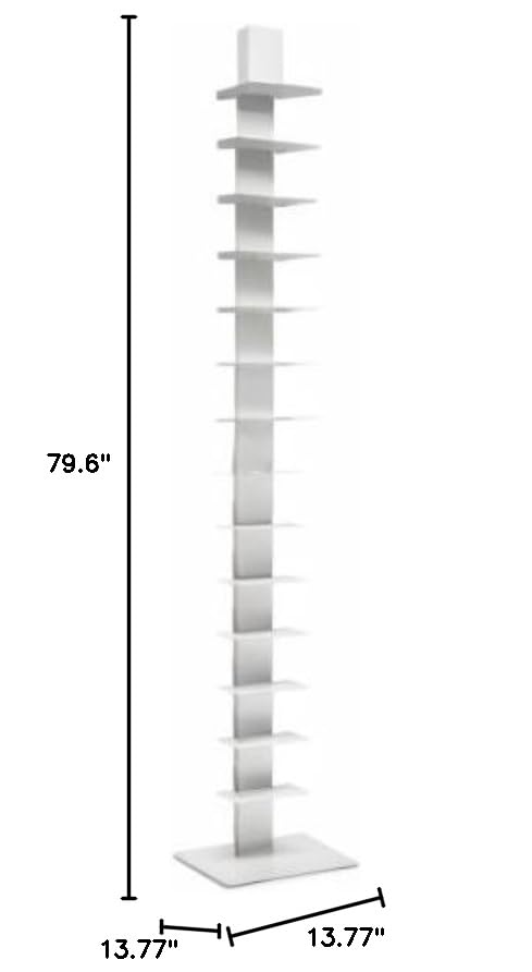 Sapiens Original Bookcase Sintesi H.79,6 inches (14 Shelves) White