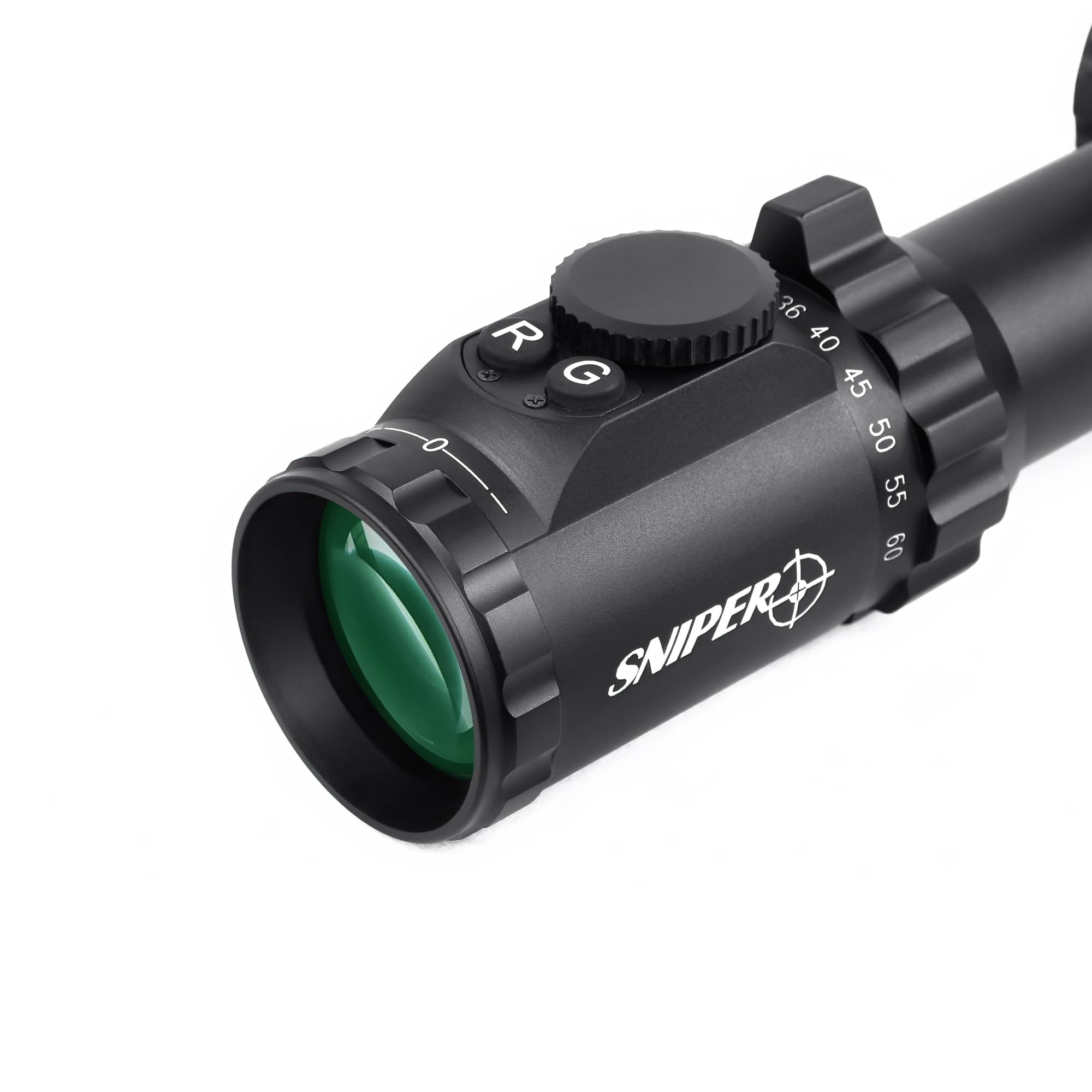 Sniper KT12-60X60SAL Long Range Rifle Scope 35mm Tube Side Parallax Adjustment Glass Etched Reticle Red Green Illuminated with Scope Rings