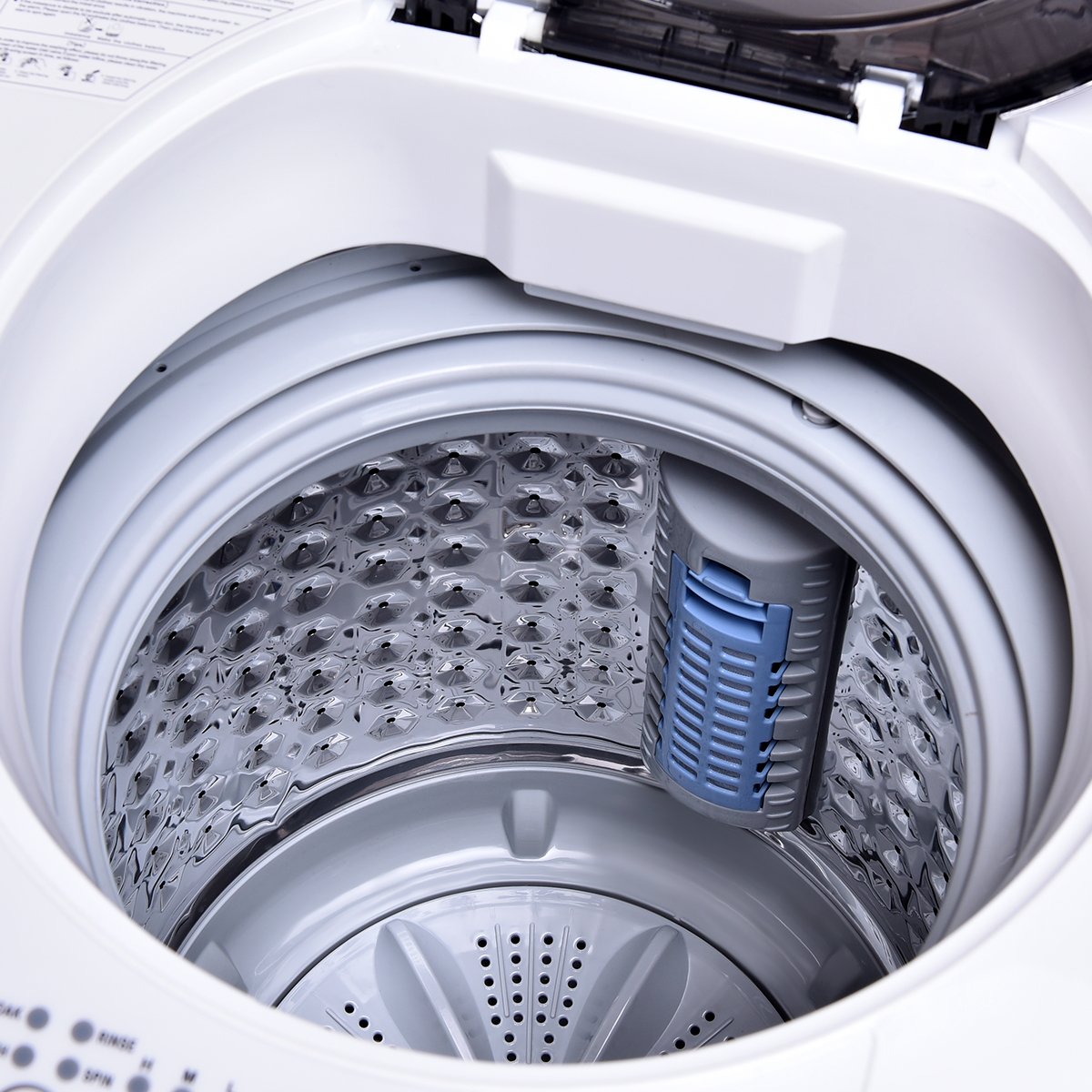 RELAX4LIFE Full-Automatic Portable Washing Machine 8 lbs Capacity with 5 Programs & 3 Water Levels, Drain Hose and Adjustable Feet, Portable Laundry Compact Washer for Dorm, Apartment and RV's Camping