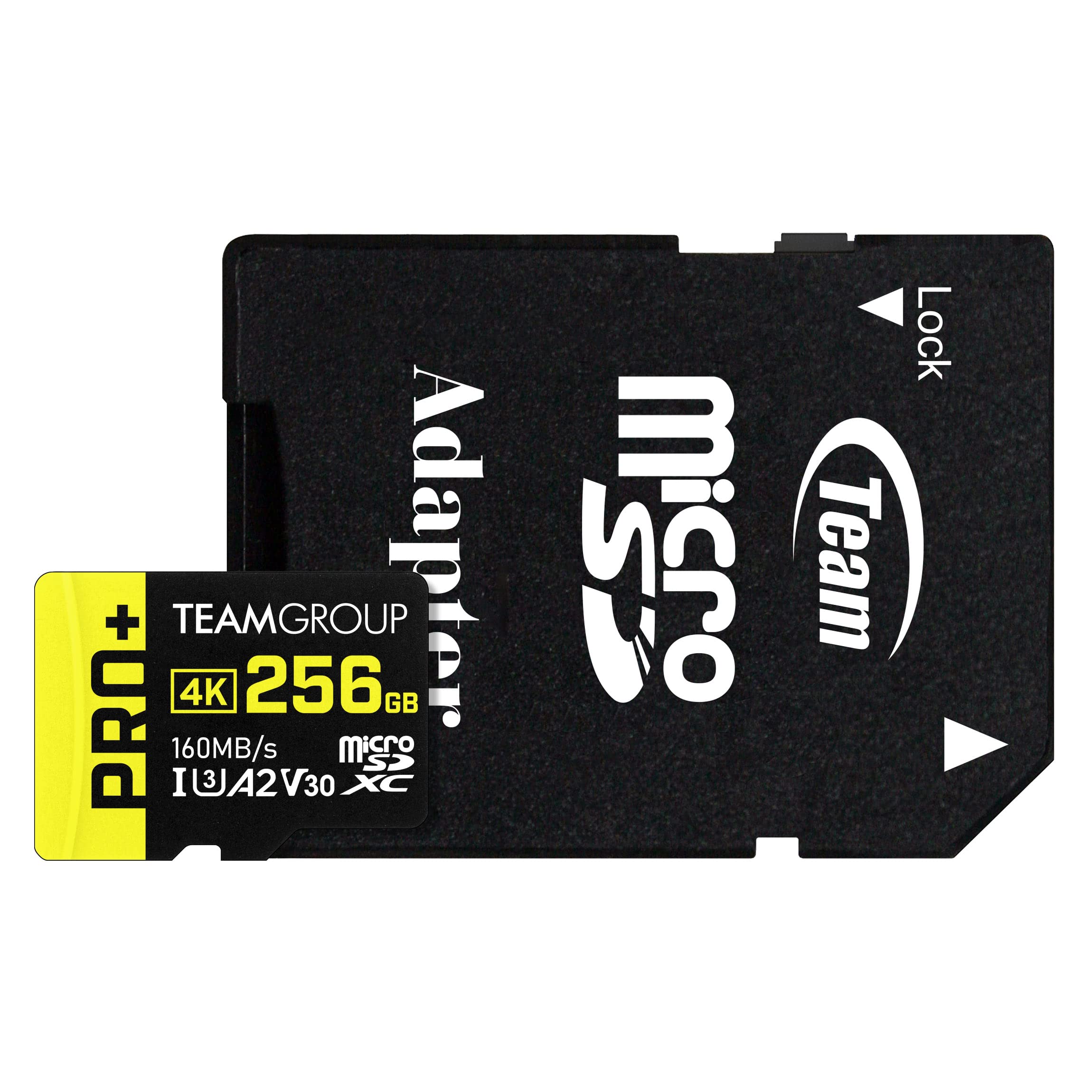 TEAMGROUP A2 Pro Plus Card 256GB x 5 Pack Micro SDXC UHS-I U3 A2 V30, R/W up to 160/110 MB/s for Nintendo-Switch, Gaming Devices, Tablets, Smartphones, 4K Shooting, with Adapter TPPMSDX256GIA2V3063