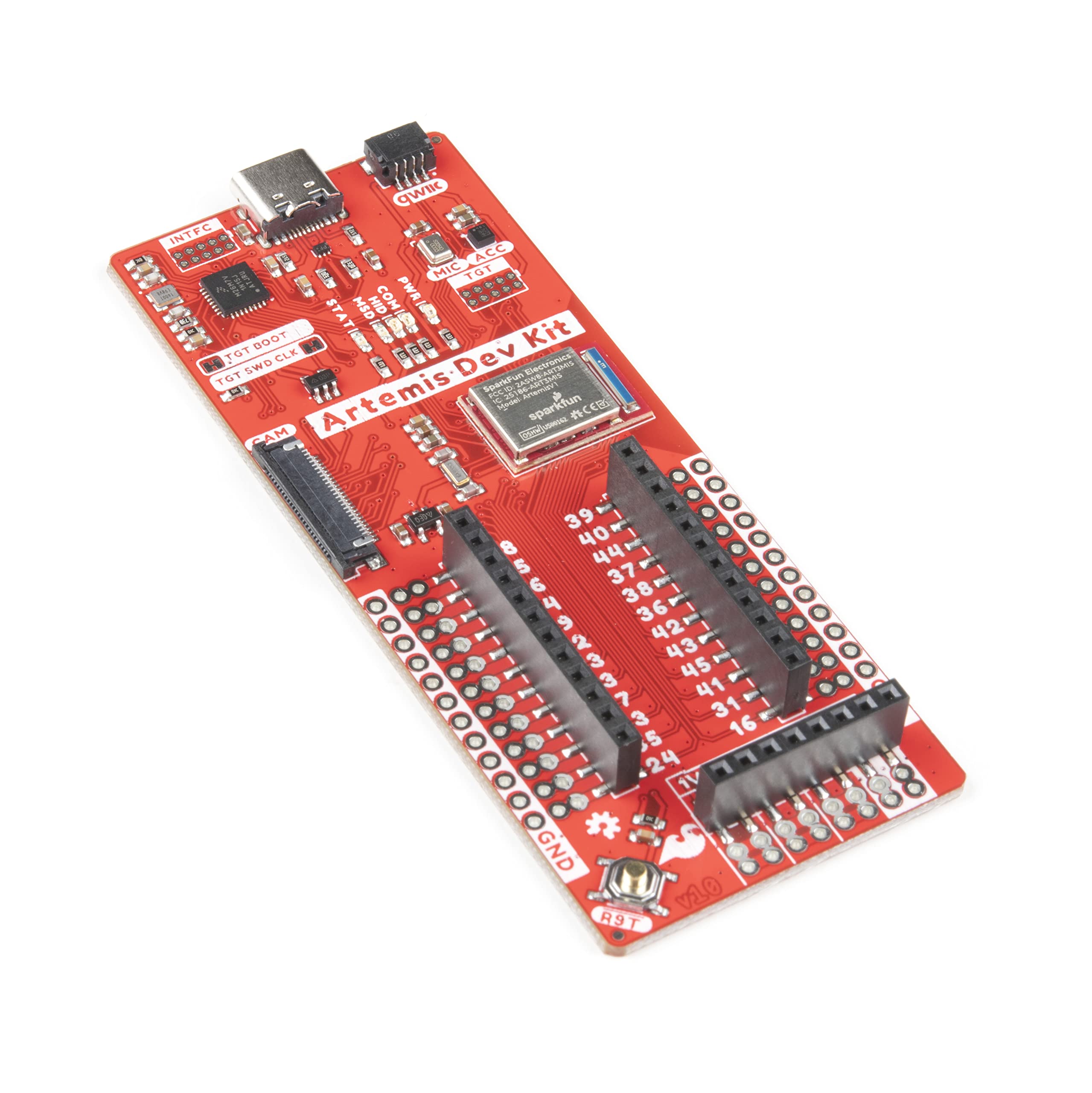 SparkFun Artemis Development Kit with Camera - Updated USB Interface Drag and Drop Programming SWD Interface JTAG Programming PTH Debug 5V Power Himax HM01B0 Camera Reversible USB A to C - 0.8m