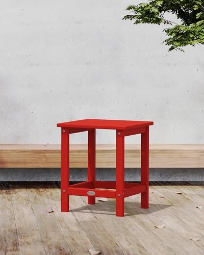 Polywood Long Island 18" Side Table in Sunset Red