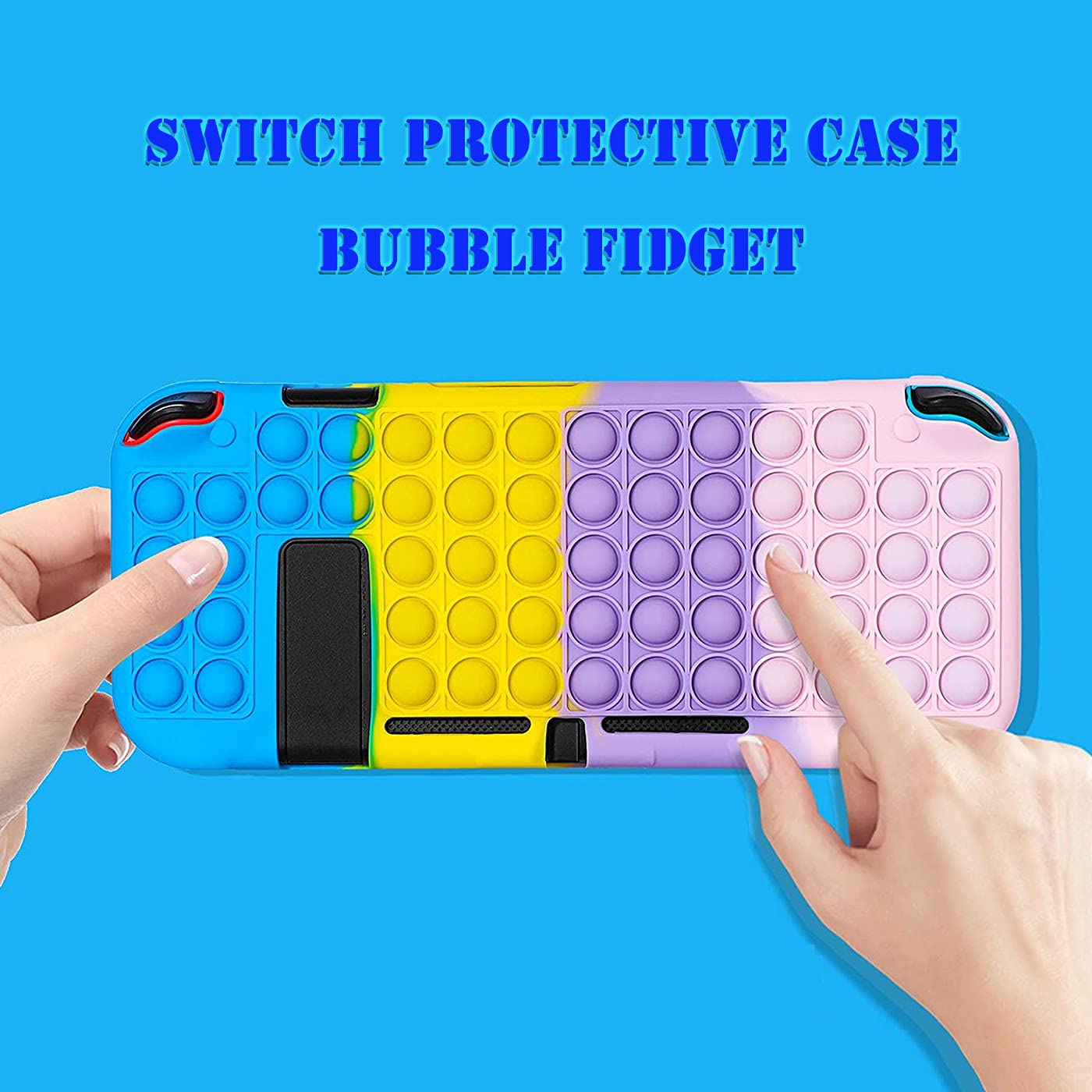YB-OSANA Pop Bubbles Protective Case Compatible with Nintendo Switch Silicone Protective Case for Switch Cute Pop Protective Cover for Girls Boys
