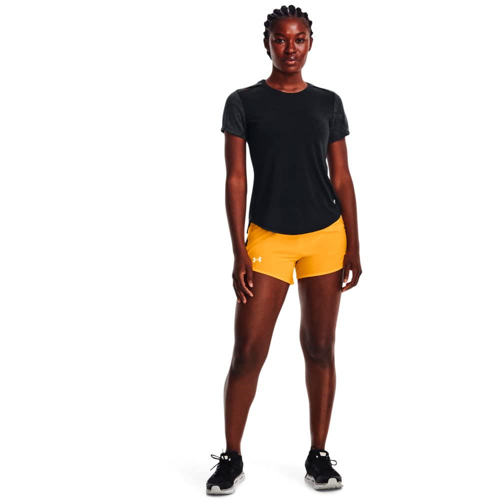 Under Armour Women's Fly by 2.0 Running Shorts, (782) Rise / / Black, Large