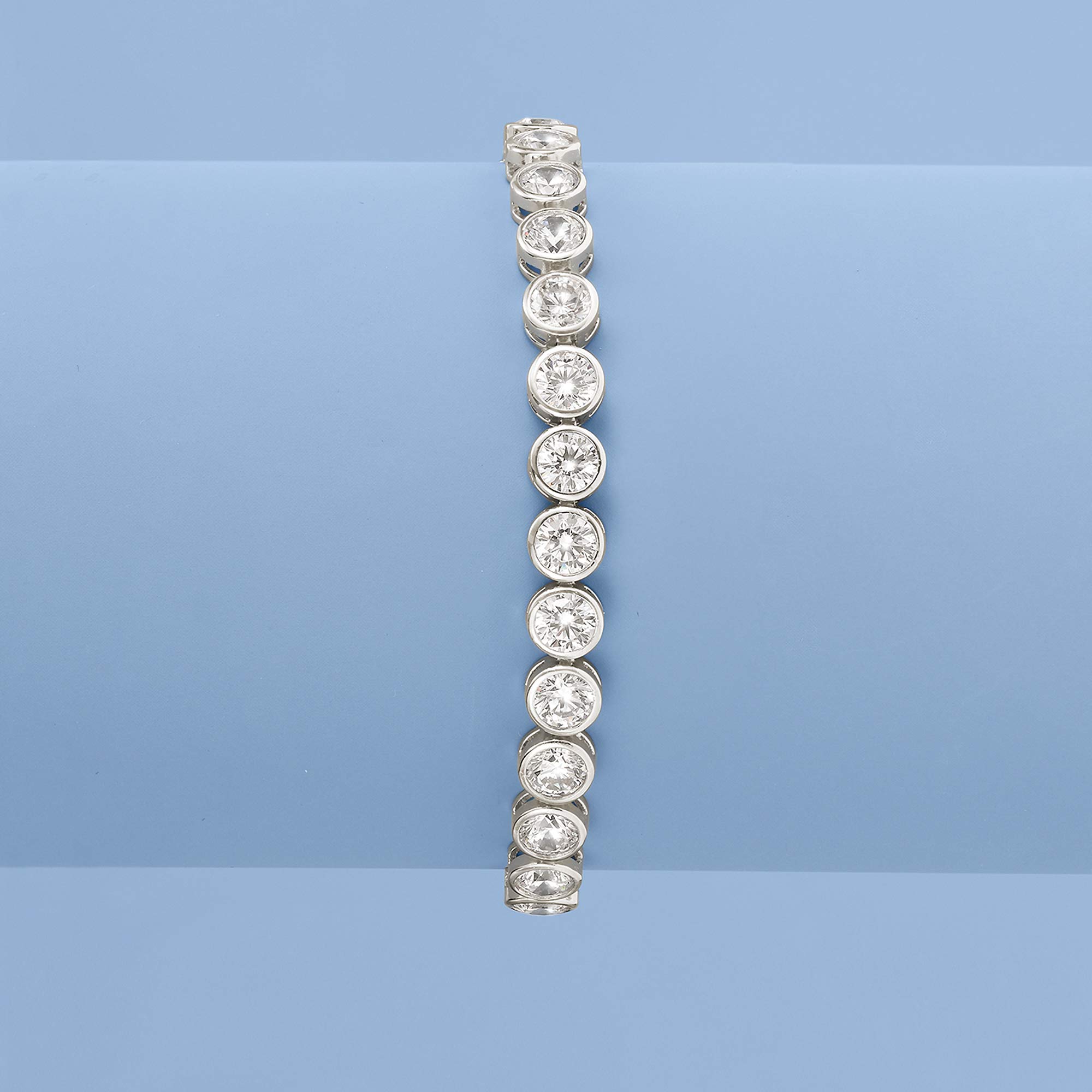 Ross-Simons 13.50 ct. t.w. CZ Tennis Bracelet in Sterling Silver. 7 inches