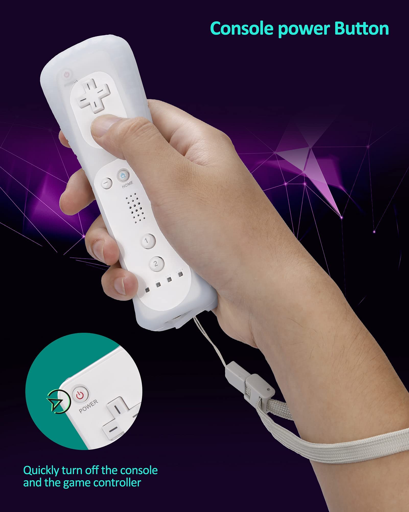 YCCTEAM Remote Controller for Wii, Wireless Remote Controller Compatible with Wii/Wii U, Wii Remote Control Replacement Remote Game Controller with Silicone Case and Wrist Strap (Upgraded)