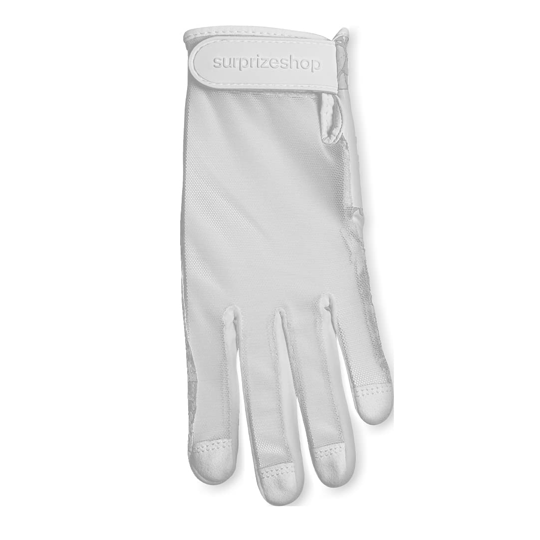 Surprizeshop Tan Through Women's Golf Glove (Left Hand) | One Size Ladies Golf Glove | Tan Through Design | Extra Grip Silicon Palm | One Size Fits All | Nail Protection (One Size, Navy)