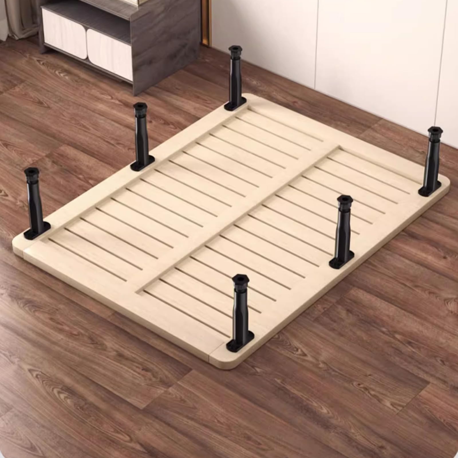 Tuklye Adjustable Bed Support Legs Bed Frame Center Support Leg for Bed Frame,Cabinet and Wooden Furniture 4PCS (7.1" ~ 13.4")