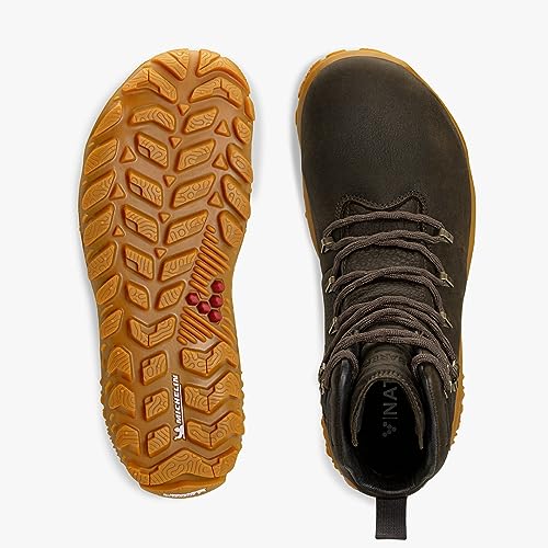 Vivobarefoot Tracker Forest ESC, Mens Leather And Wool Hiking Trainers With Barefoot Sole