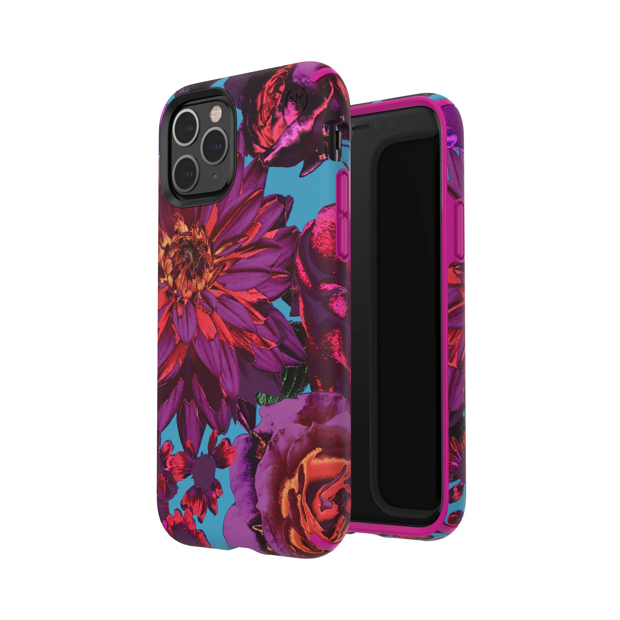 Speck Products Presidio Inked iPhone 11 Pro Case, HyperBloom Matte/Lipstick Pink