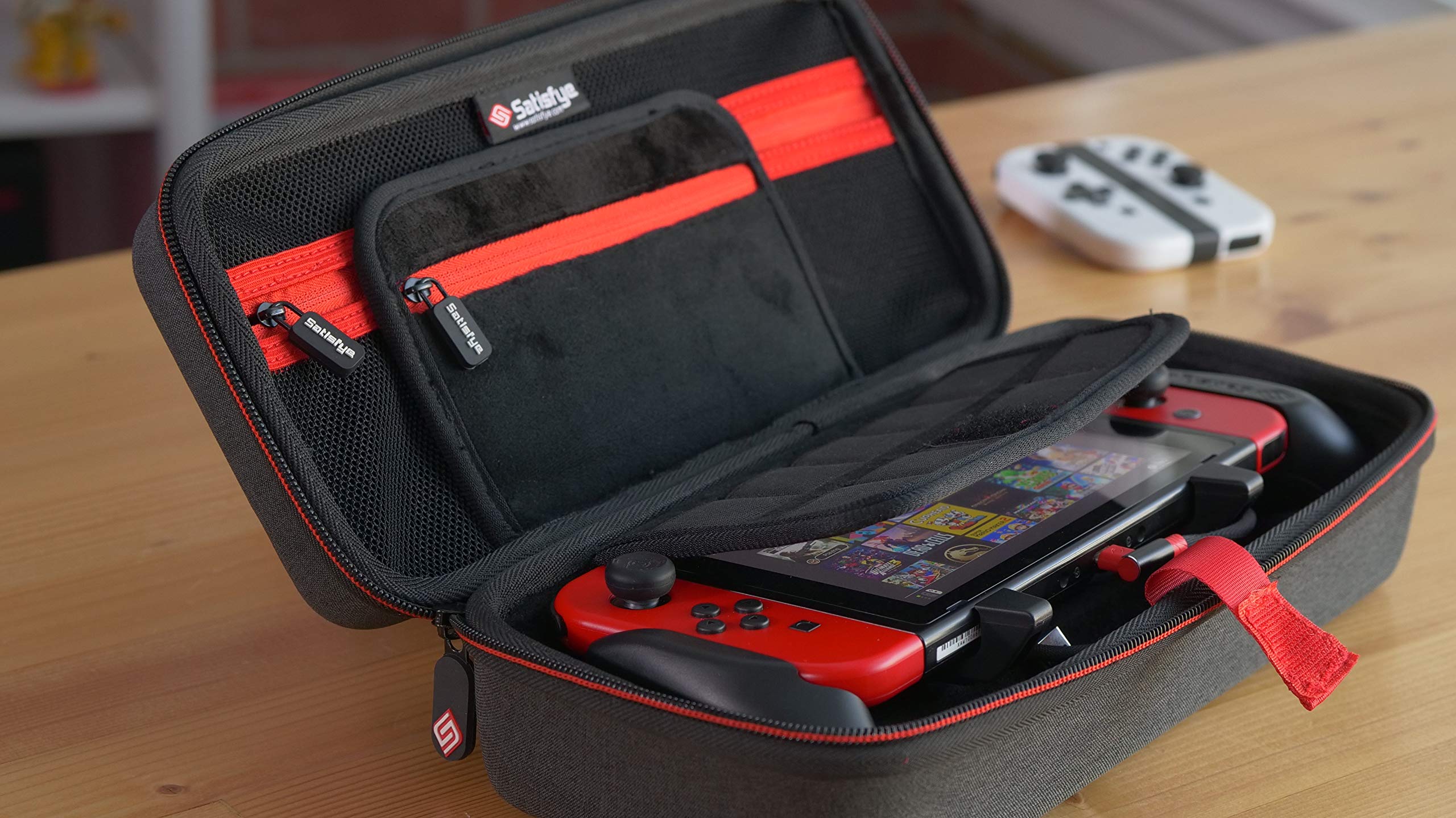 Satisfye β ZenGrip Pro Gen 3 OLED Elite Bundle, Accessories Compatible with Nintendo Switch - The Bundle includes: Grip, Elite Case and a Low Profile USB C-C Cable. BONUS: 2 Thumbsticks+1 JoyCon Rail