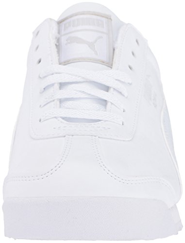 PUMA Roma Basic JR Sneaker (Little Kid/Big Kid) , White/Light Gray, 1.5 M US Little Kid