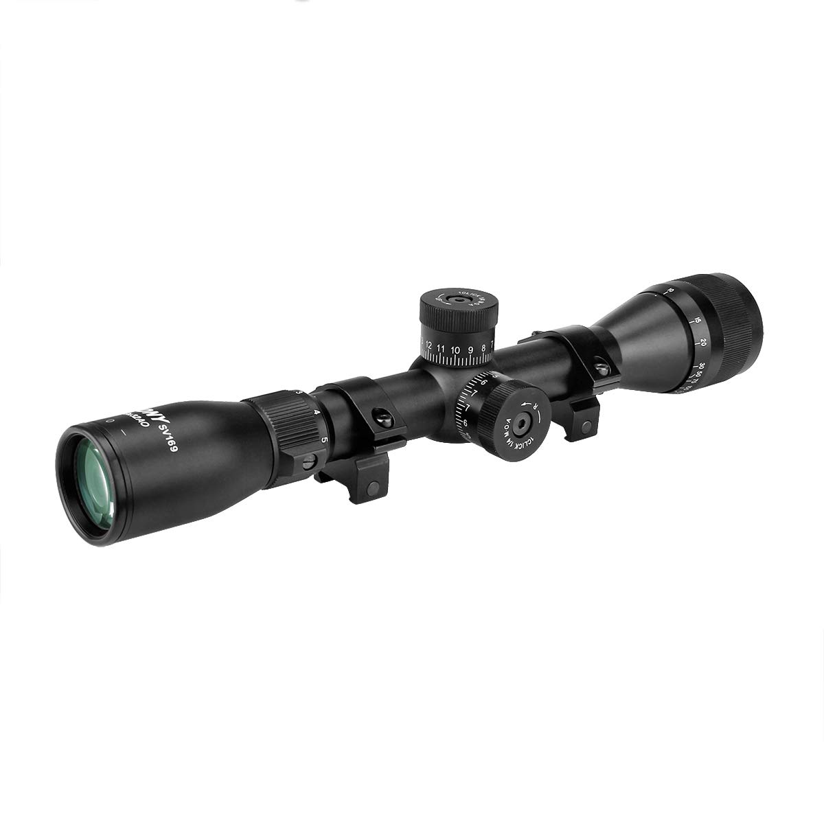SVBONY SV169 Rifle Scope 3-9x32 AO, Hunting Rifle Scope, Mil Dot Reticle, Spring Loaded Instant Zero Resets Turrets, 7mm Sunshade, IPX6 Waterproof, Shockproof, 20mm Rail Mount for Picatinny Rail