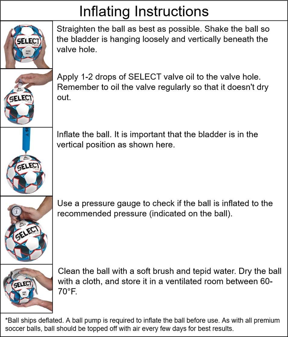 SELECT 2019/2020 Royale Soccer Ball, White/Blue, Size 5