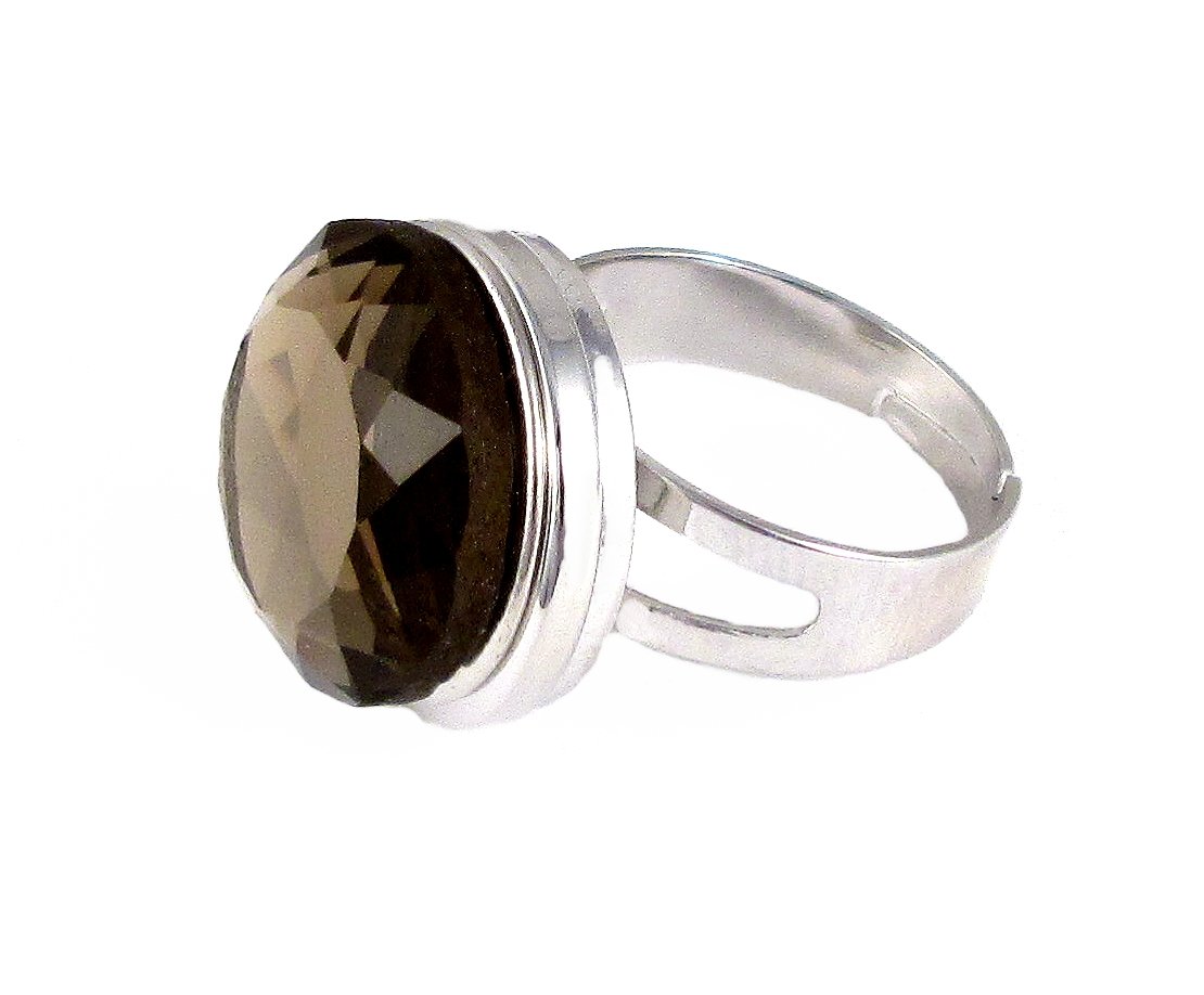 Snap Interchangeable Charm Ring Set - 5 Glass Snaps and 2 Ring Bases (JS1)
