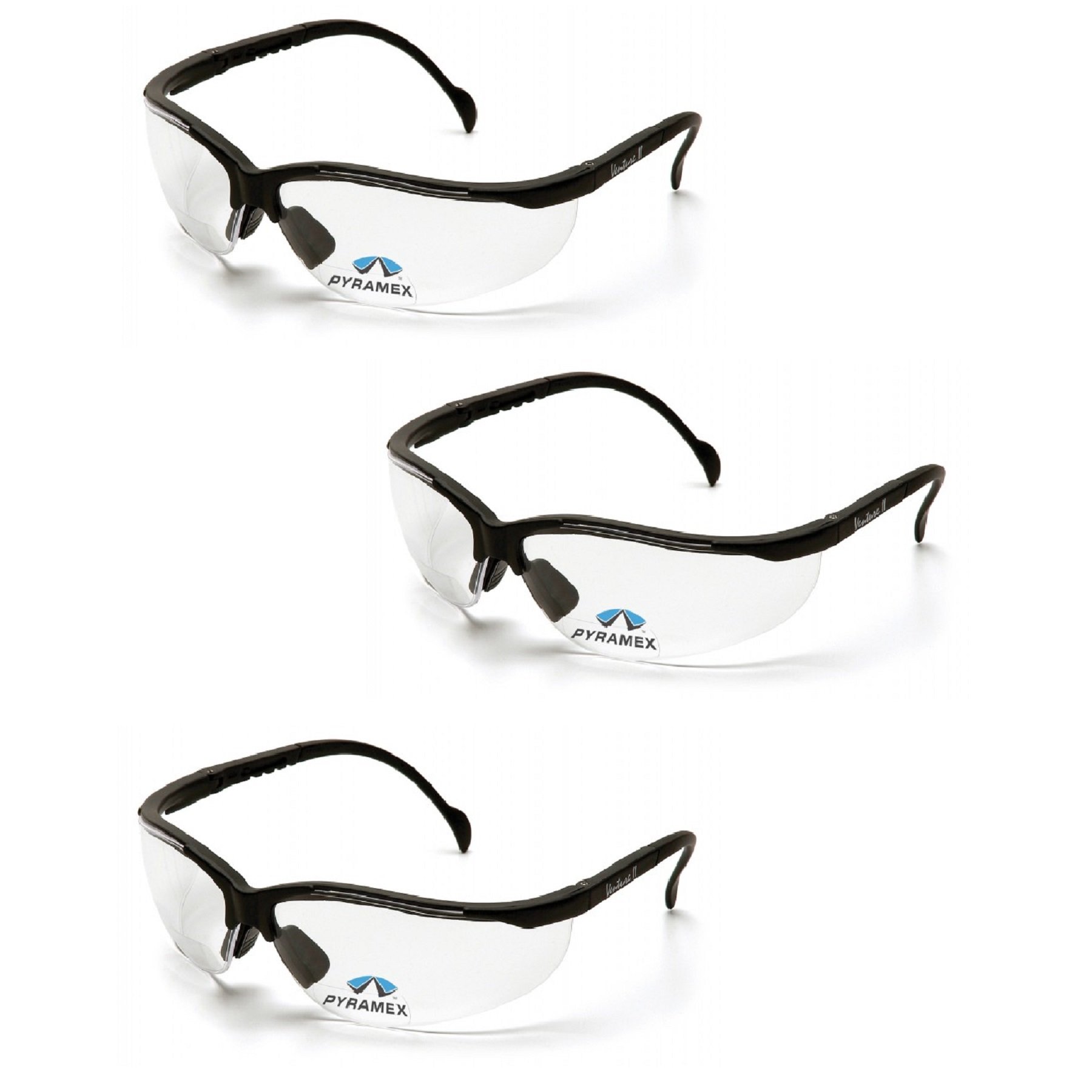 Safety Glasses,Blk/Clr,Rx1.5
