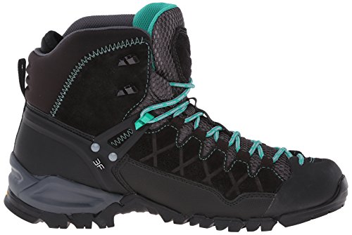 Salewa womens WS Alp Trainer Mid Gore-TEX High Rise Hiking Shoes, Black (Black Out/Agata), 10 US