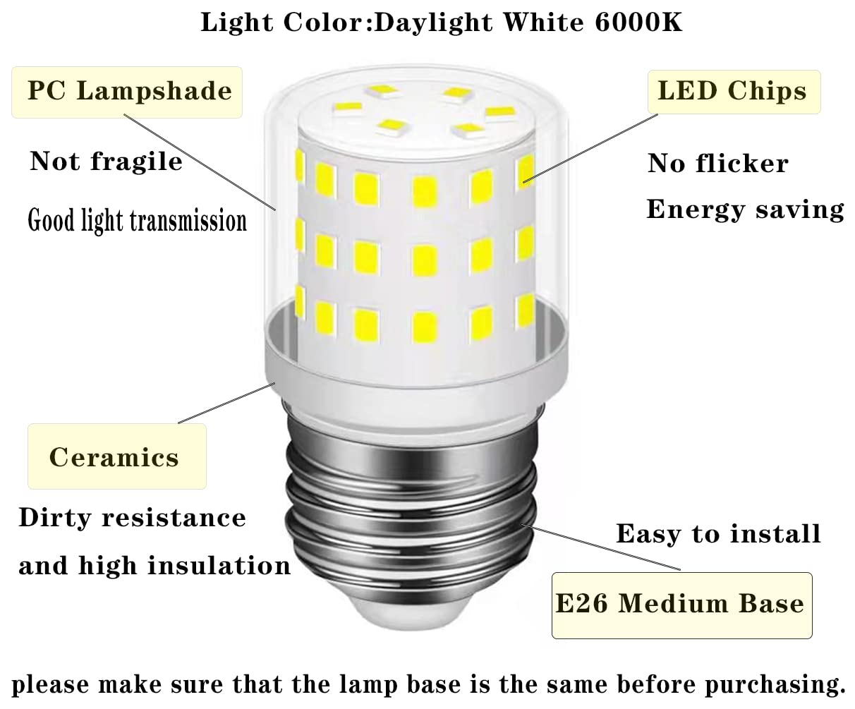 Union star Refrigerator Light Bulb 4W 40W Equivalent Fridge Freezer Waterproof LED Bulbs E26 Medium Base 3 Count (Pack of 1)