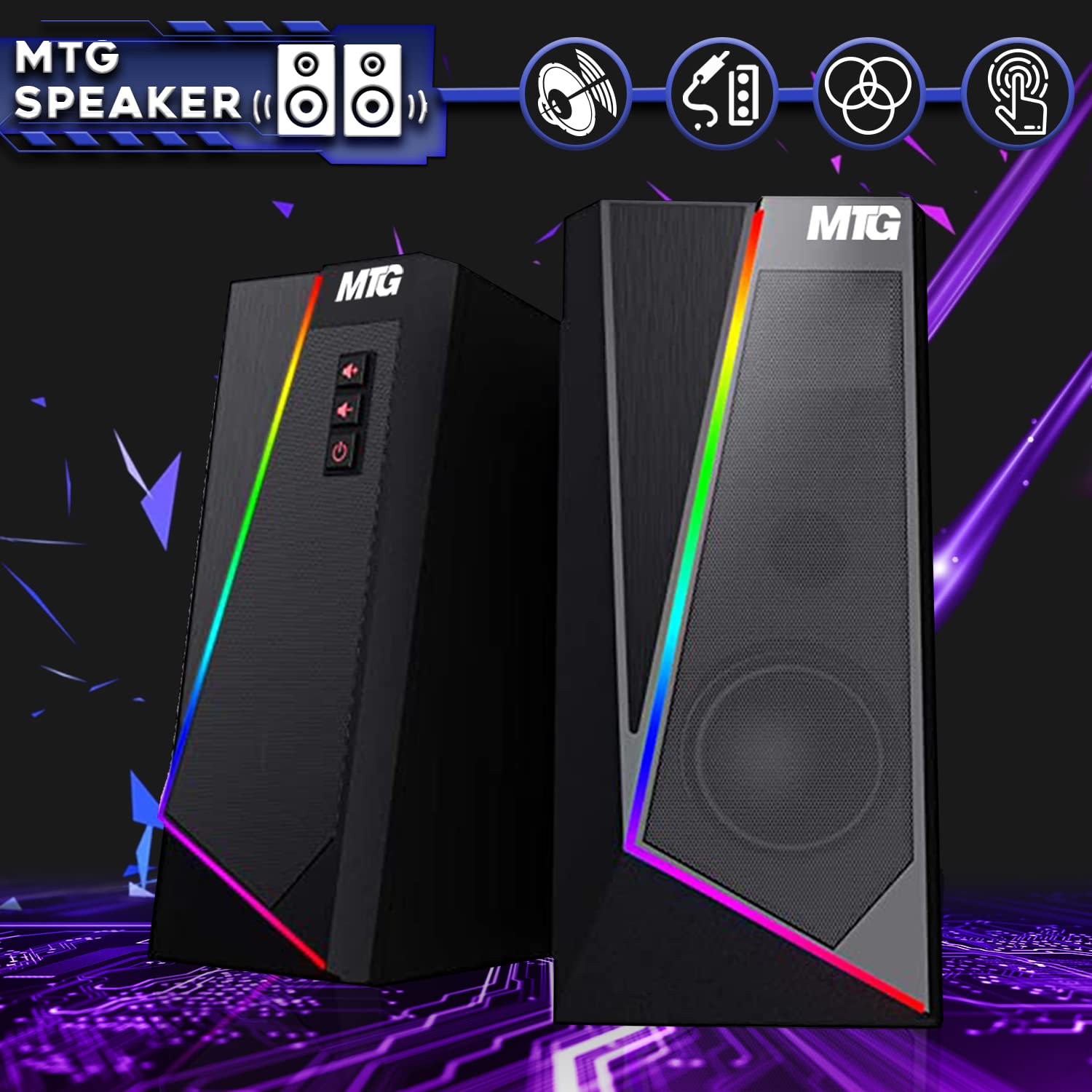 TechMagnet Gaming Desktop PC, Intel i7 6th Gen, Zeus Pro 4, GT 1030, 8GB RAM ARGB, 256GB SSD + 2TB HDD, 22 Inch Monitor, Wi-Fi | Bluetooth Adapter, Webcam, RGB Kit, Win 10 Pro (Renewed)
