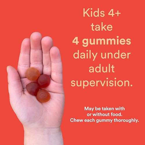SmartyPants Organic Kids Multivitamin Gummies: Probiotics, Omega 3 (ALA), Vitamin D3, C, Vitamin B12, B6, Vitamin A, K & Zinc for Immune Support, Three Fruit Flavors, 120 Count (30 Day Supply)