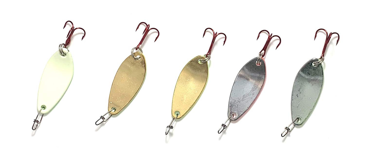 Sanhu Trout Spoons 1/4oz Five Colors 10 Pieces
