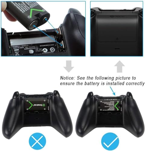 Smatree Xbox One Controller Battery, 4 Pack Rechargeable Battery Compatible with Xbox Series X/S/Xbox One/Xbox One S/Xbox One X/Xbox One Elite Wireless Controller