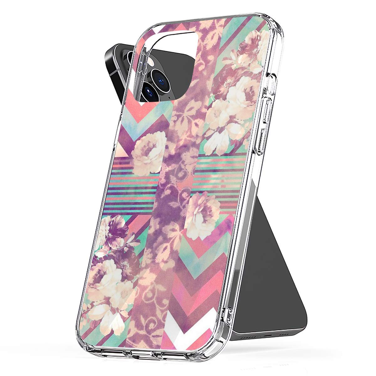 Phone Case Compatible with iPhone Samsung Galaxy Retro Plus Pink S9 Turquoise Se 2020 Floral Mini Stripe S21 Chevron X Pattern 6 7 8 Xs Xr 11 12 Pro Max S10 S20 Accessories Waterproof Scratch