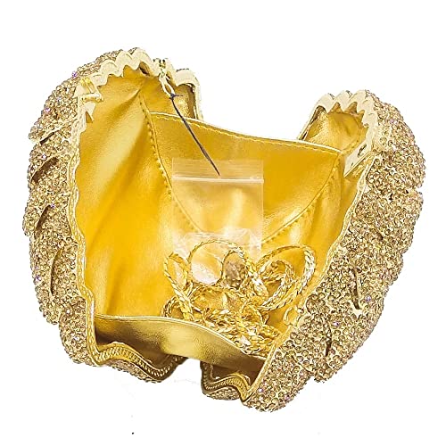 ZHUHW Crystal Flower Evening Bags Wedding Party Bridal Diamond Floral Handbag Clutch Purse