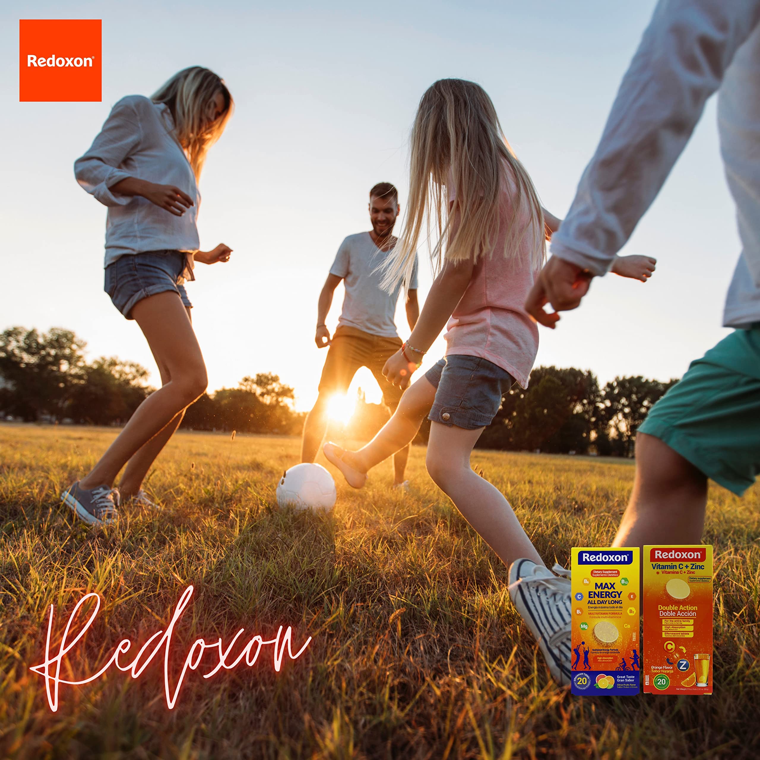 Redoxon Max Energy, Helps Support Inmune System, Citrus Flavor, 20 Effervescent Tablets, 2.82 Oz, Box
