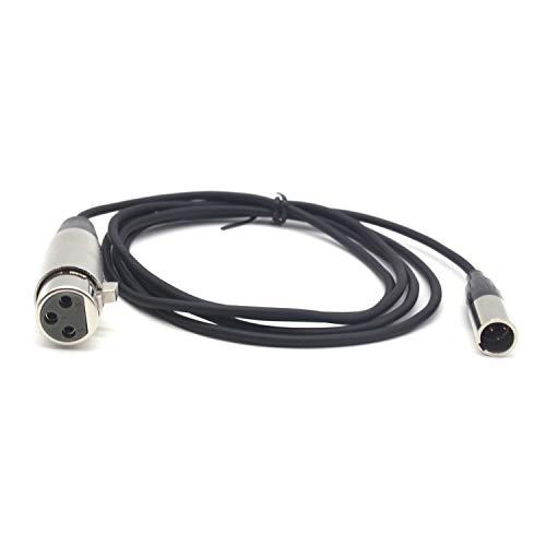 SiYear Mini -XLR Male to XLR Female Plug Microphone Cable for Blackmagic Pocket 4K Camera Video Assist 4K, Mini XLR 3 Pin Pro Lapel Audio Cable (5FT/1.5M)