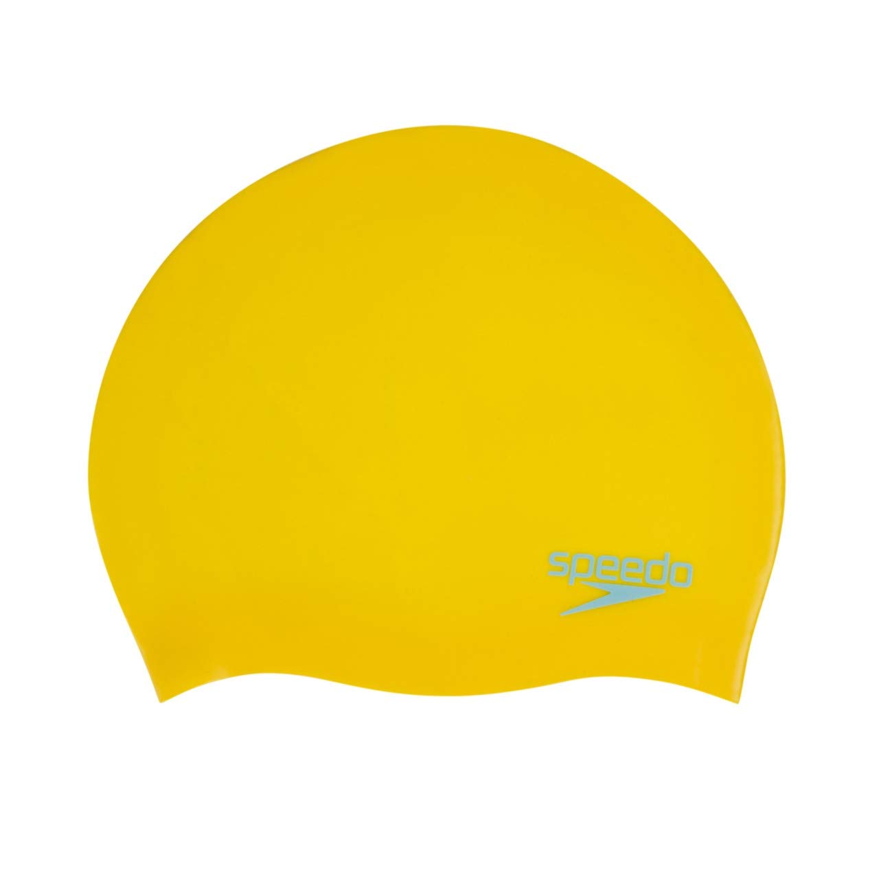 Speedo Unisex Kids Children's Plain Moulded Silicone Swim Cap Swimming Cap, Empire Yellow/Chill Blue, One Size