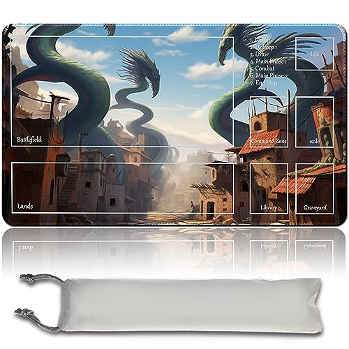 Premium Gaming Mat 60x35cm TCG Compatible with OCG CCG RPG MTG Gaming Mat, Mouse Mat Table Mat (Original Game Mat)