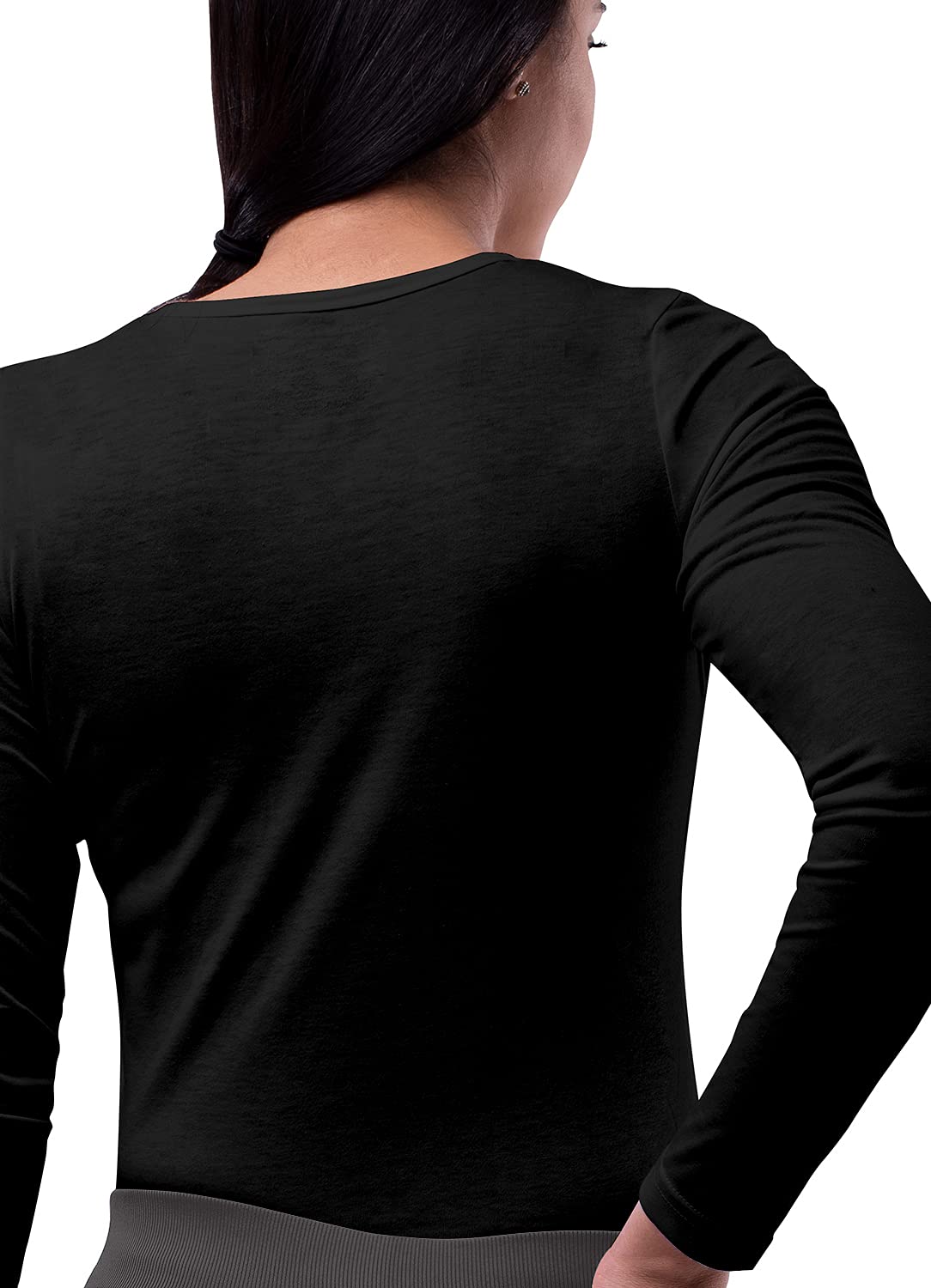 Sivvan Scrubs for Women - Long Sleeve Comfort Underscrub Tee - S8500 - Black - S
