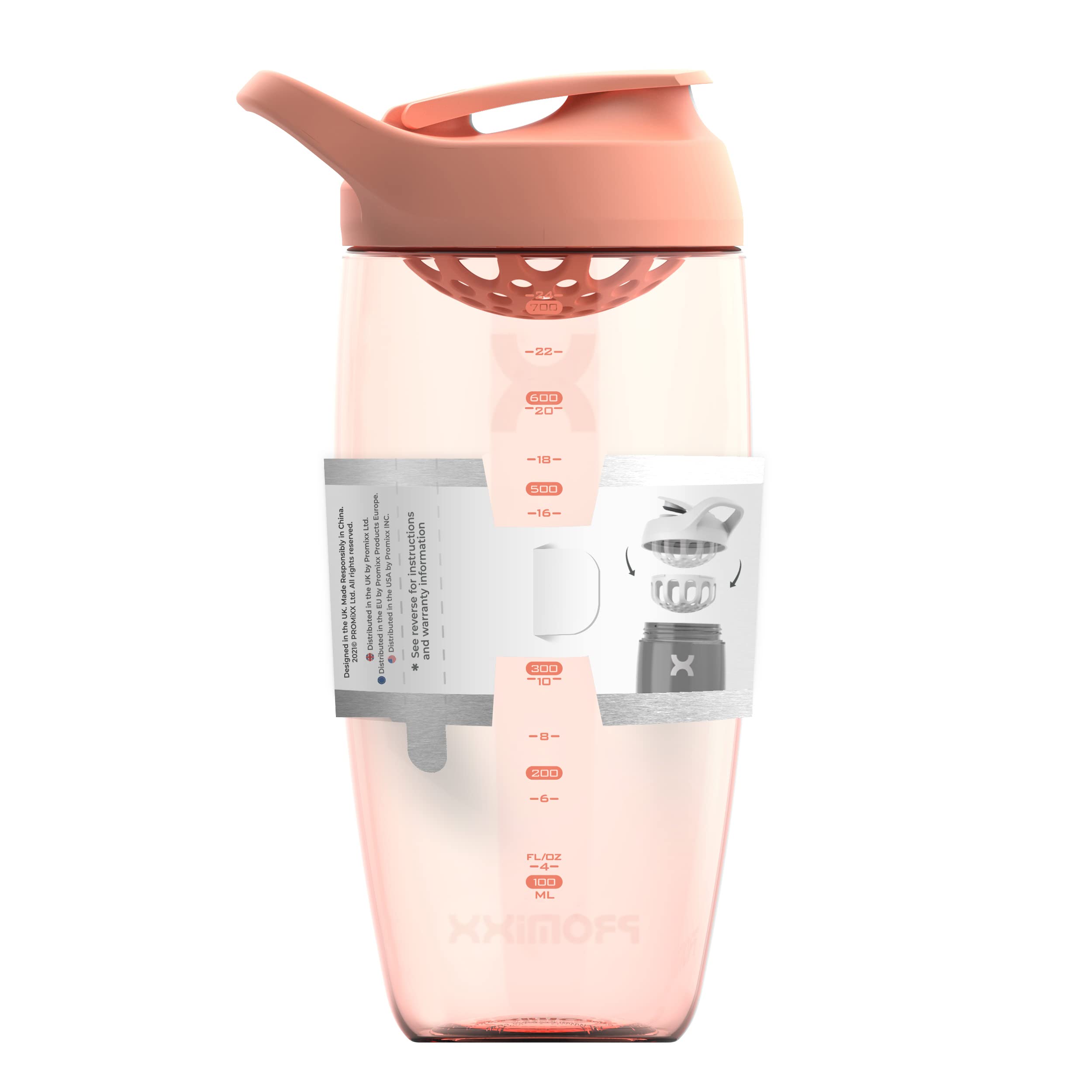 Promixx PURSUIT Protein Shaker Bottle β Premium Sports Blender Bottles for Protein Mixes and Supplement Shakes β Easy Clean, Durable Protein Shaker Cup