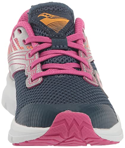 Saucony Axon Sneaker, Navy/Pink, 11.5 Wide US Unisex Big_Kid
