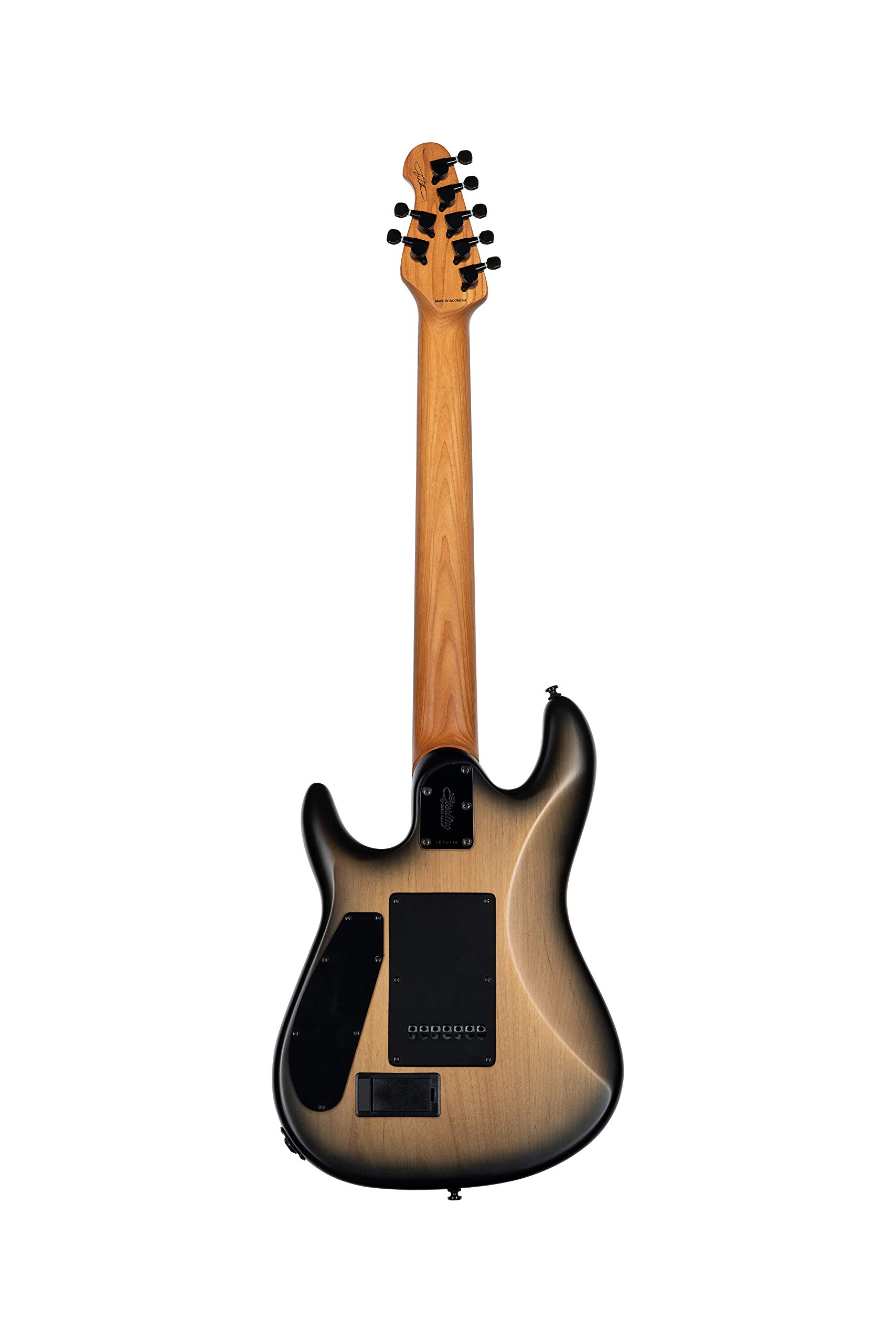 Sterling by Music Man 7 String Solid-Body Electric Guitar, Right, Natural Poplar Burst (RICHARDSON7-NPB)