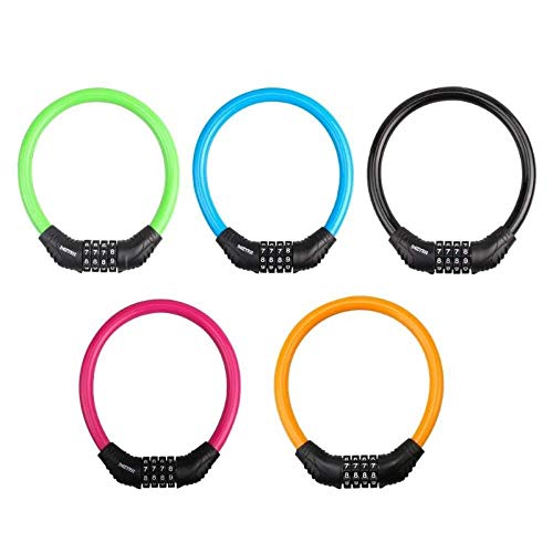 ZMYDZ Bicycle Lock Bicycle Lock Multi-Function Code Combination Bicycle Security Lock Bike Anti Theft Cable Lock-Black Bike Locks (Color : Red) (Color : Blue)