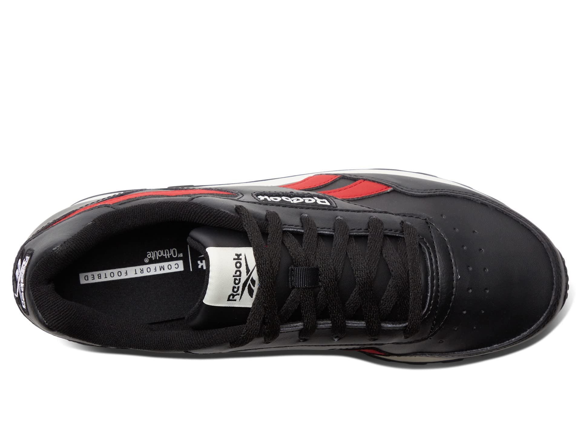 Reebok Unisex Rewind Run Sneaker, Black/Chalk/Flash Red, 10.5 US men